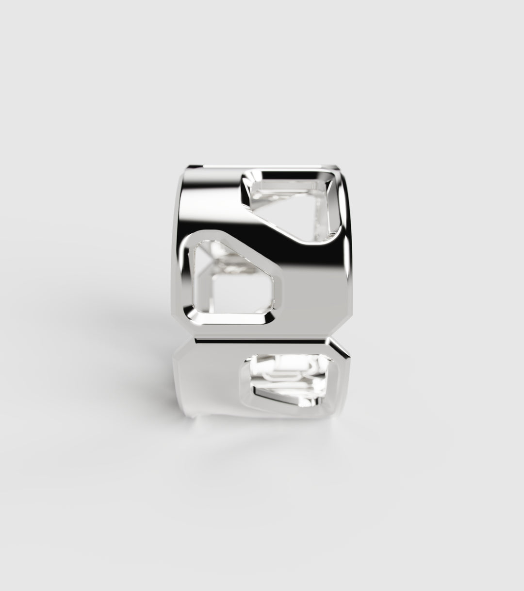 M3 ring Rhodium- Streetwear Rings for Men | Exonaute – EXONAUTE